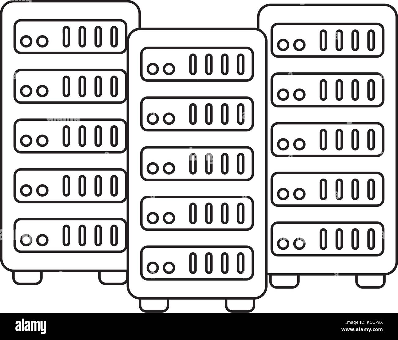 data center server icon over white background vector illustration Stock ...