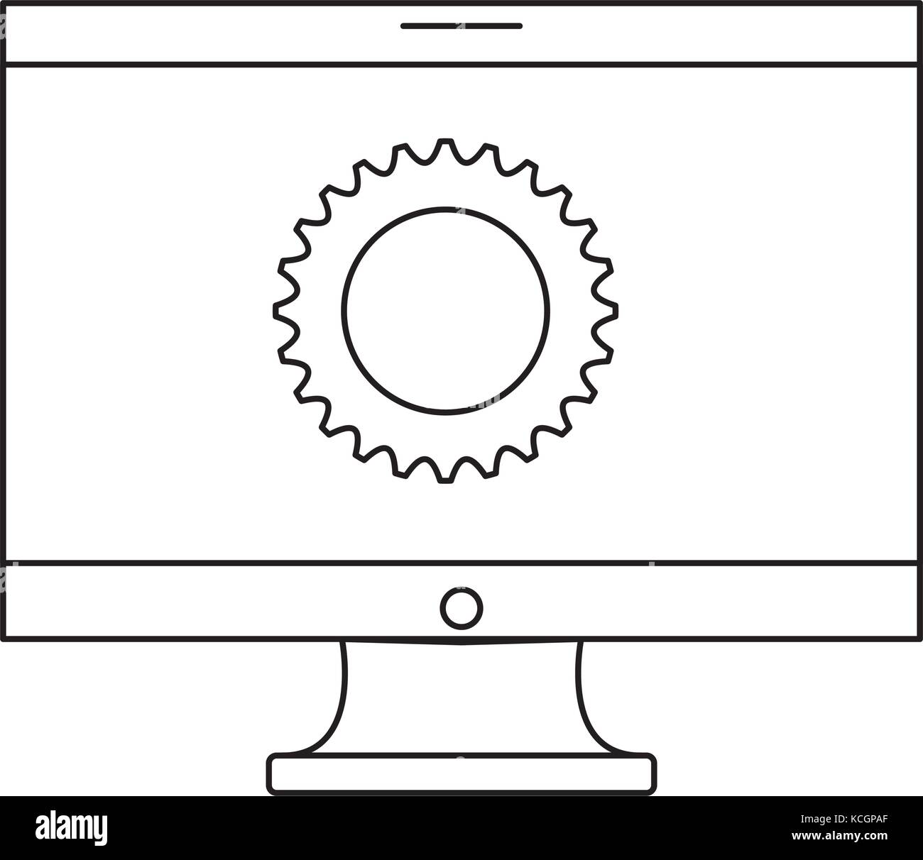 computer icon over white background vector illustration Stock Vector ...