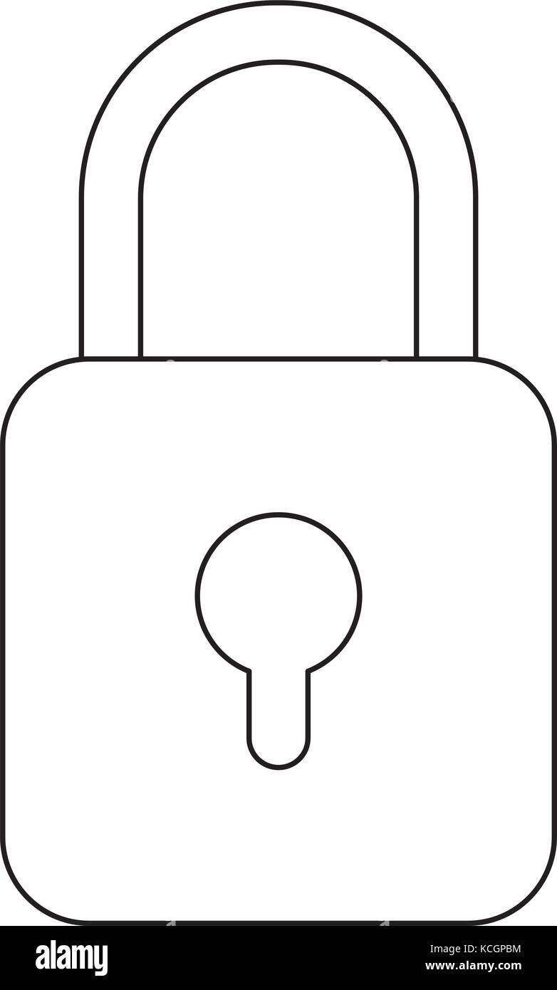 padlock icon over white background vector illustration Stock Vector ...