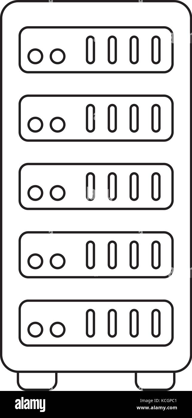 data center server icon over white background vector illustration Stock ...