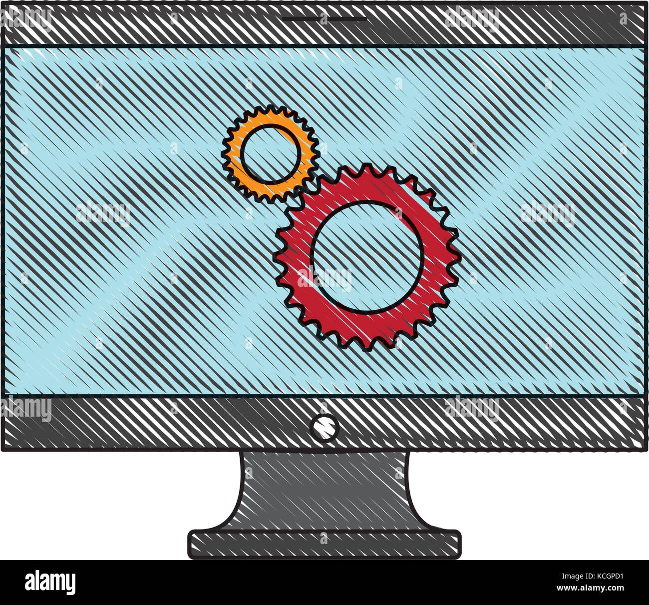 computer icon over white background vector illustration Stock Vector ...