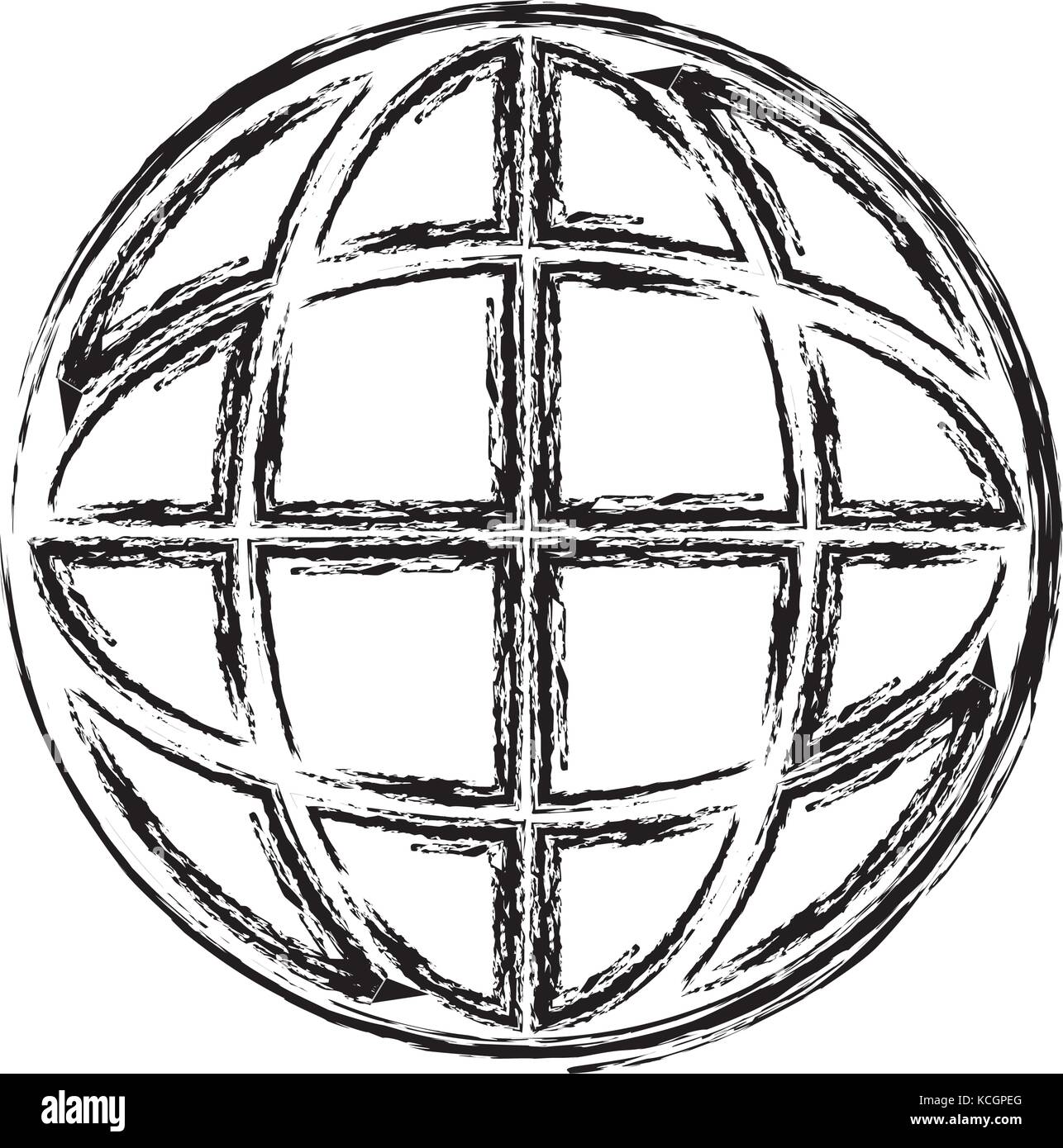 global sphere icon over white background vector illustration Stock ...