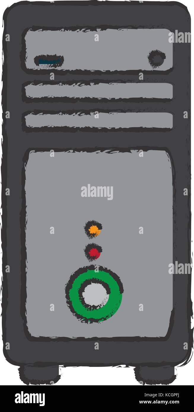 CPU tower icon over white background vector illustration Stock Vector ...