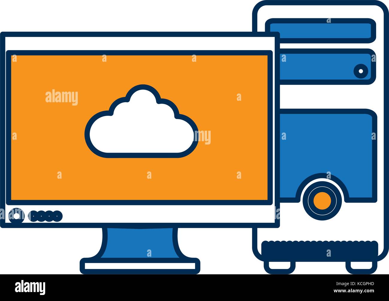 computer icon over white background vector illustration Stock Vector ...