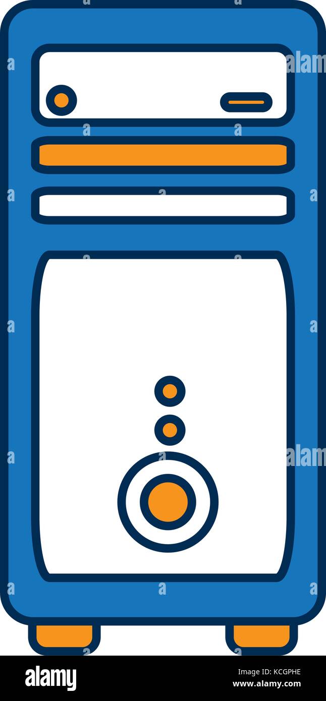 CPU tower icon over white background vector illustration Stock Vector ...