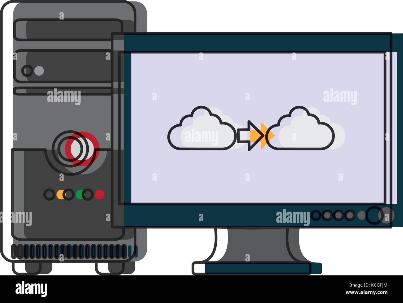 computer icon over white background vector illustration Stock Vector ...
