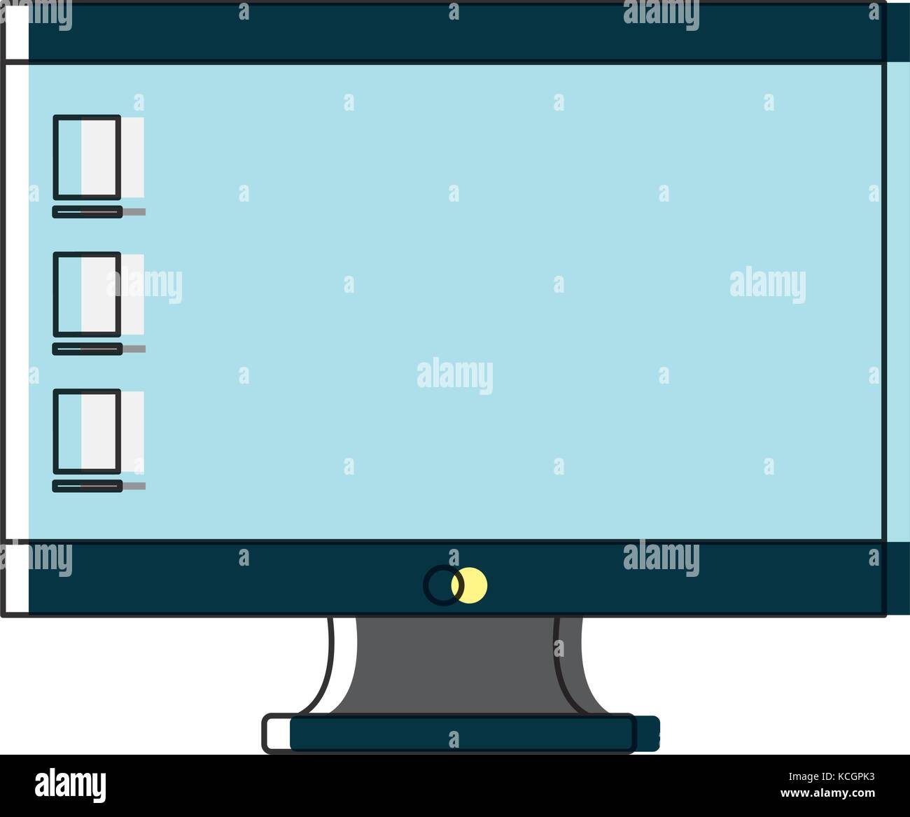 computer icon over white background vector illustration Stock Vector ...