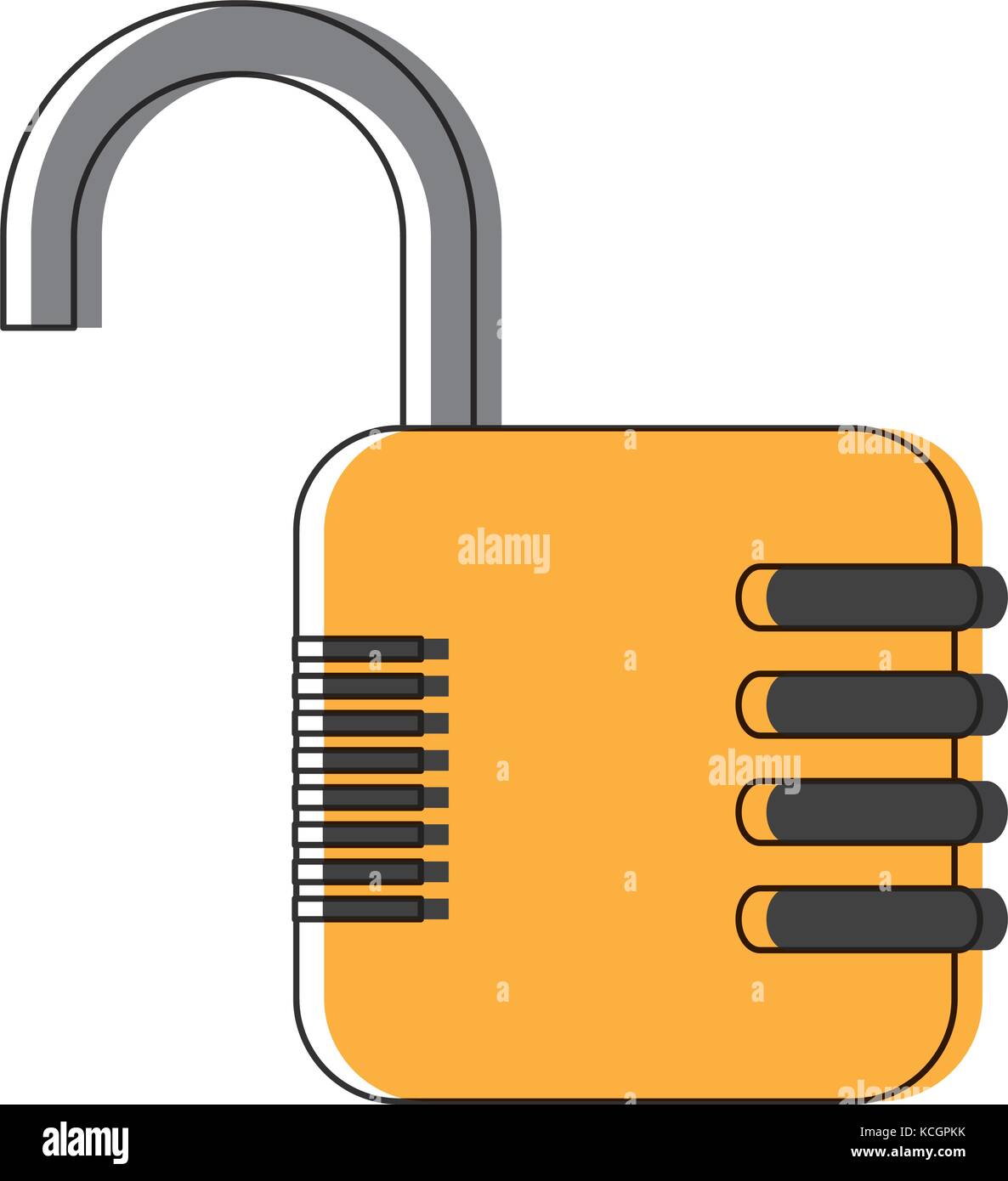 padlock icon over white background vector illustration Stock Vector ...