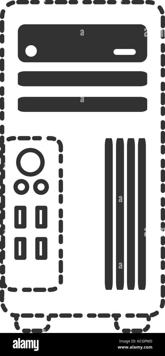 CPU tower icon over white background vector illustration Stock Vector ...