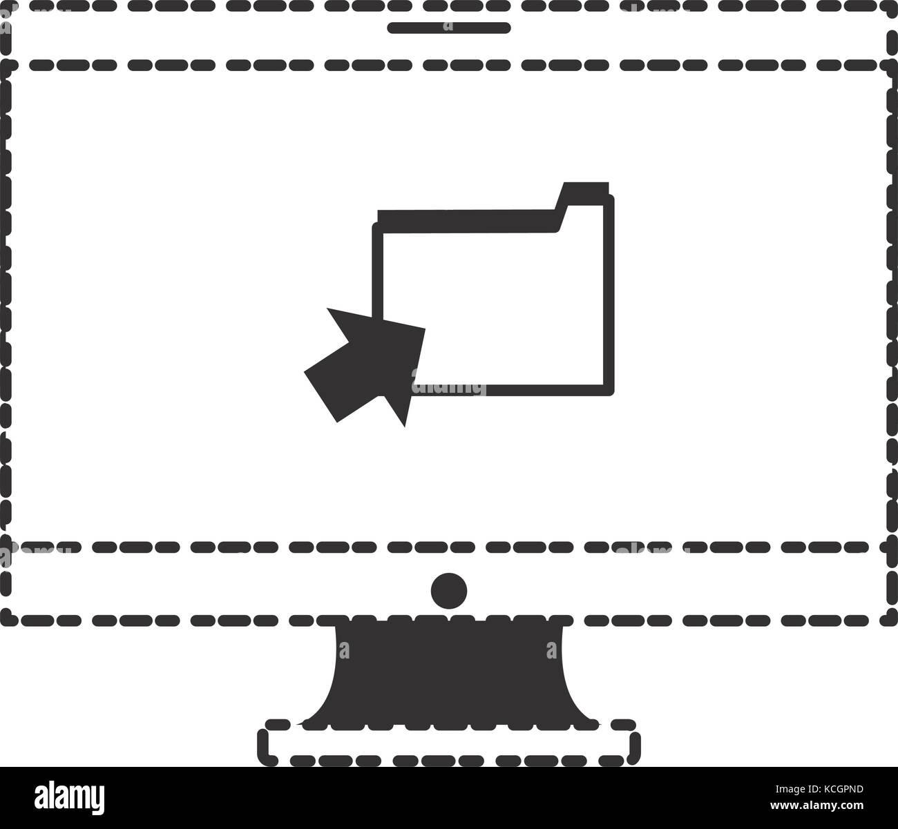 computer icon over white background vector illustration Stock Vector ...