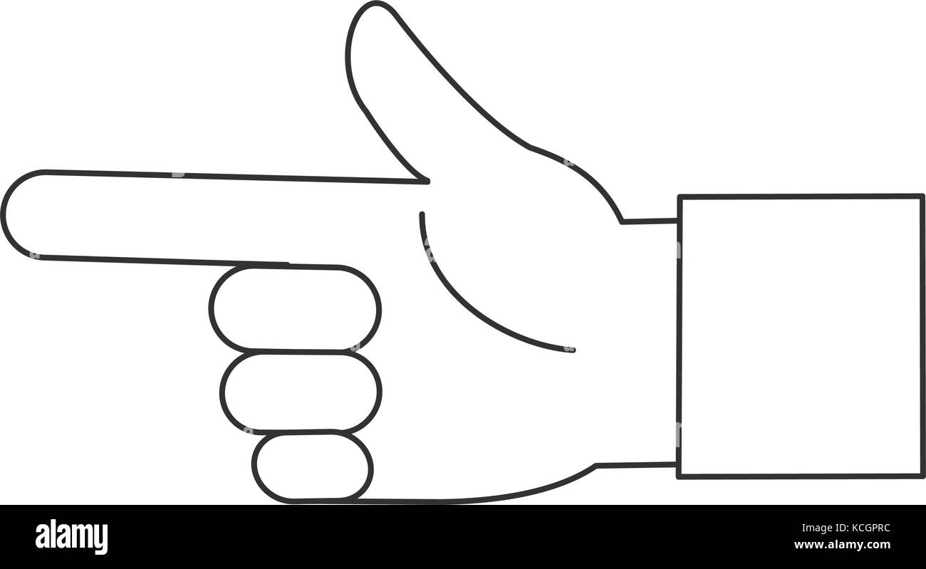 hand pointing icon over white background vector illustration Stock ...