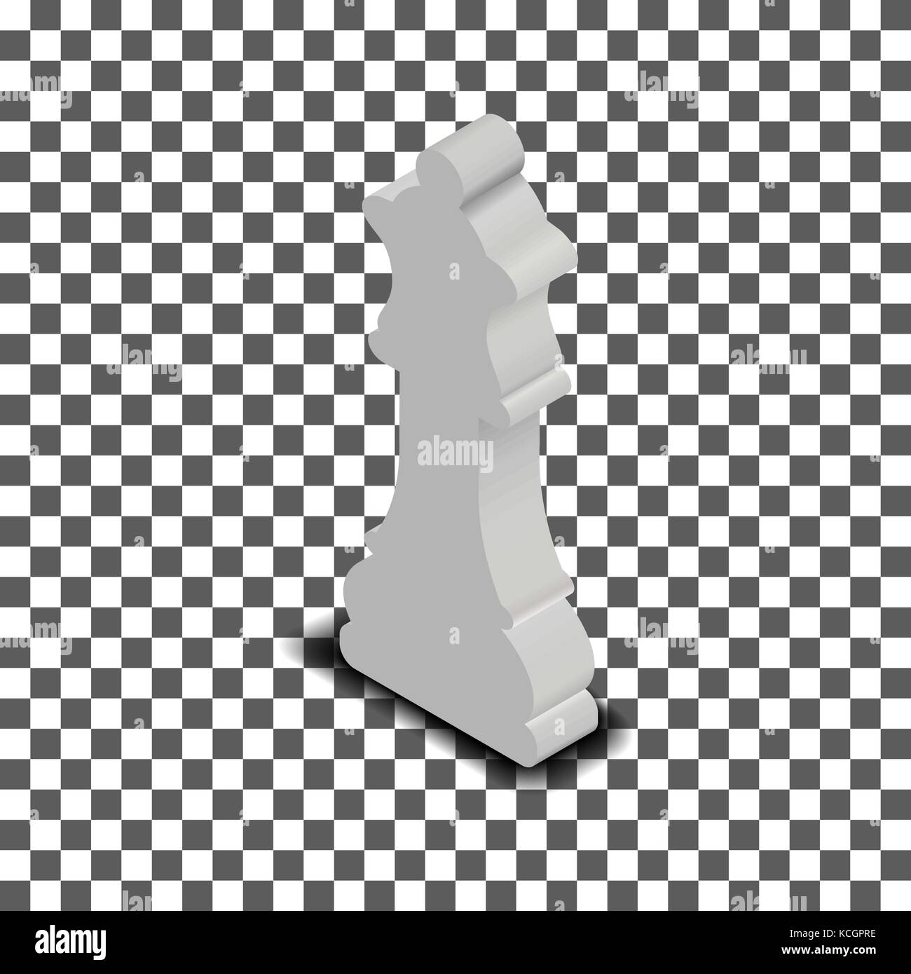 Photo realistic white chess piece queen. 3D isometric style, vector ...