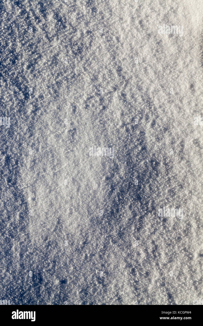 snow-covered land. Smooth, smooth, shiny surface Photographed from ...