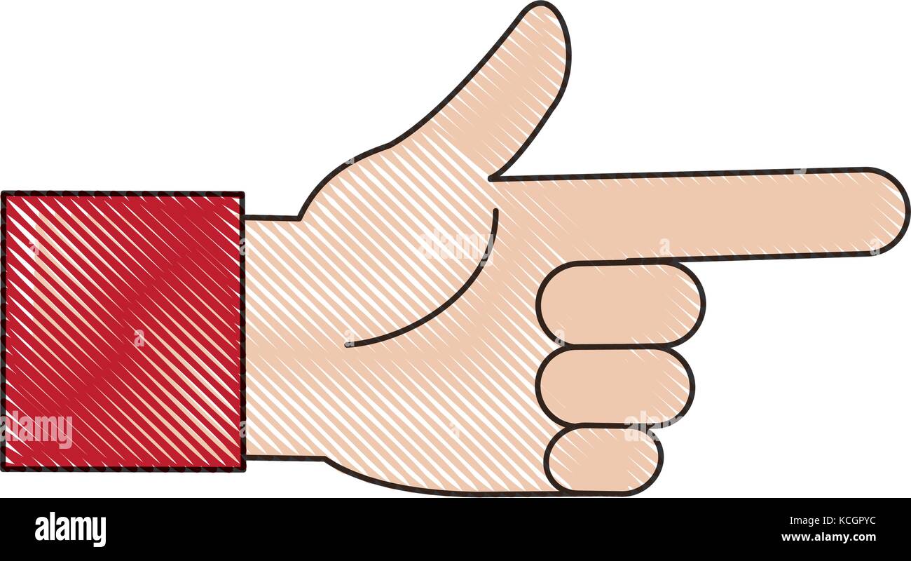 hand pointing icon over white background vector illustration Stock ...