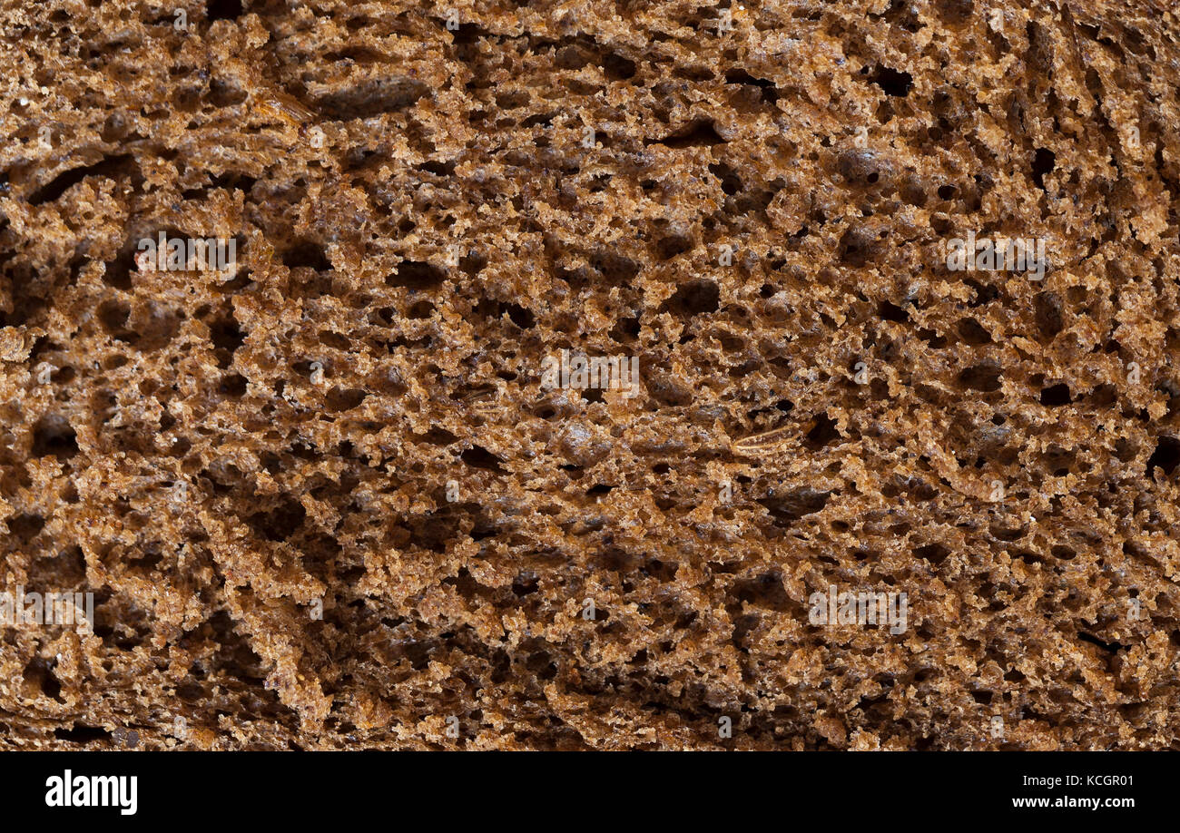 Texture of the cut rye bread, close-up photo Stock Photo - Alamy