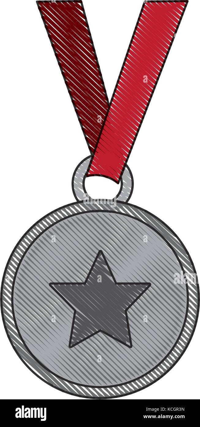 medal icon over white background vector illustration Stock Vector Image ...