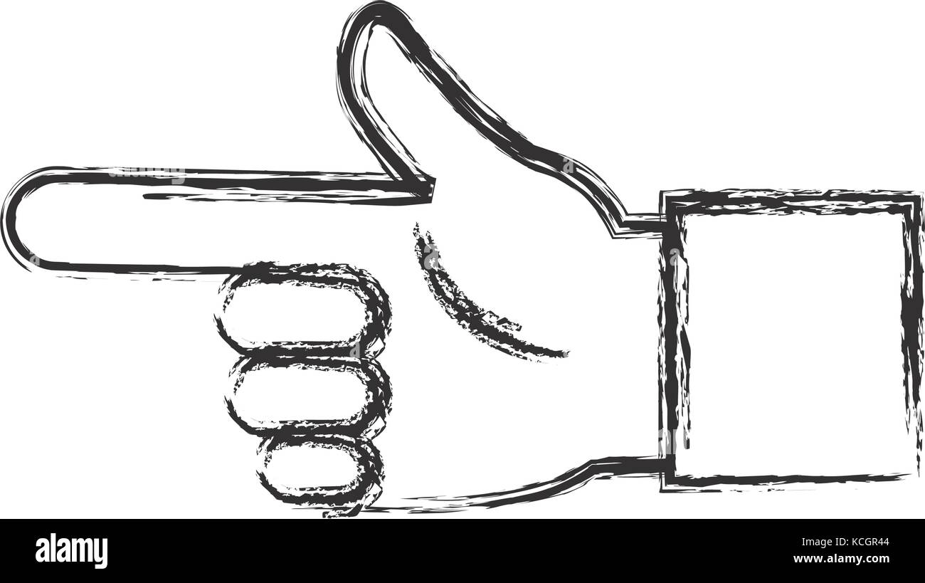 hand pointing icon over white background vector illustration Stock ...