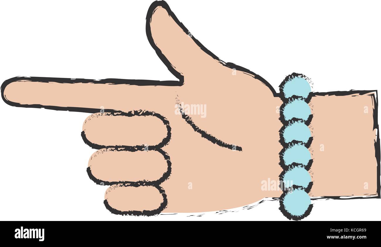 hand pointing icon over white background vector illustration Stock ...