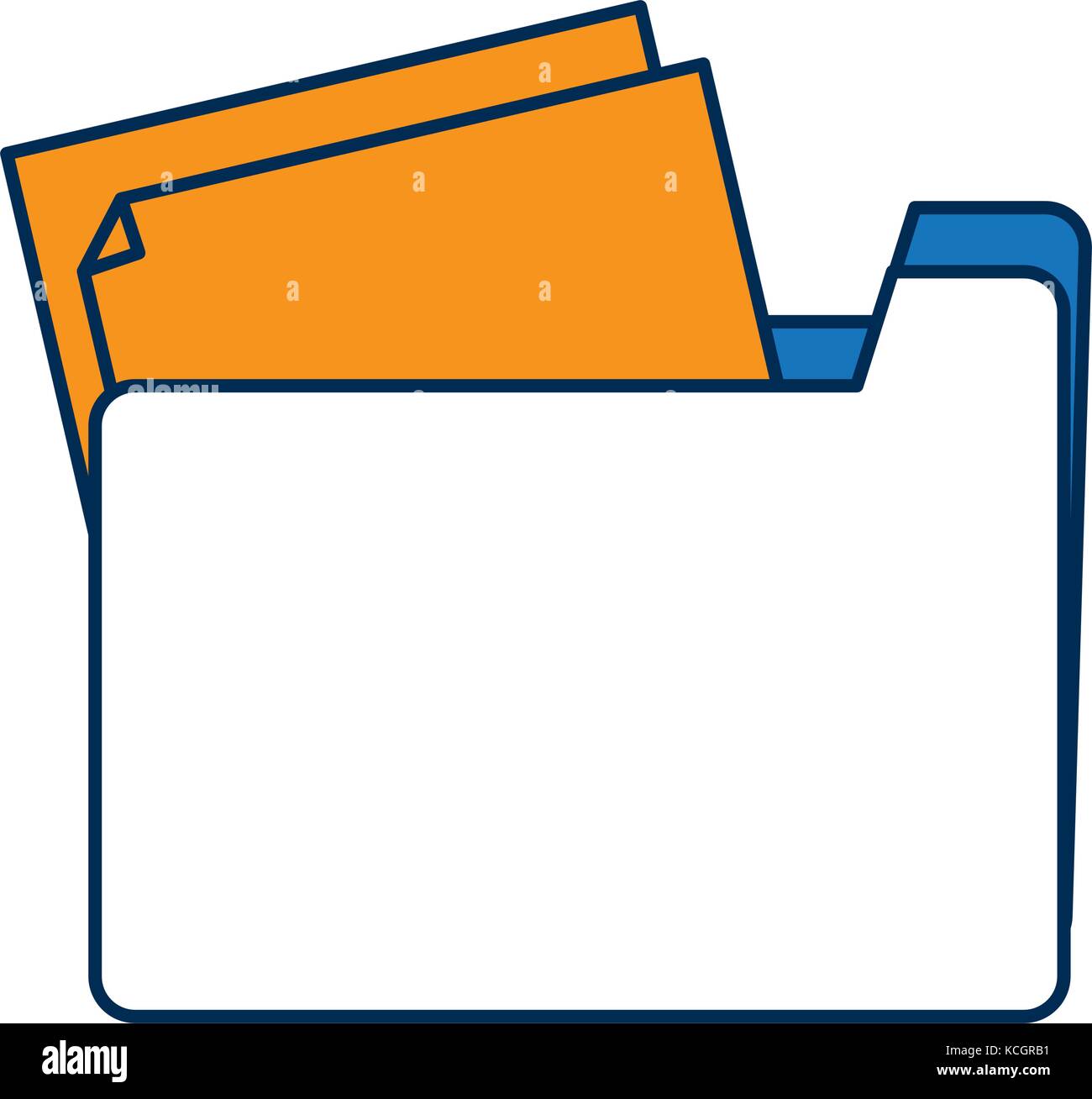 document folder icon over white background vector illustration Stock ...
