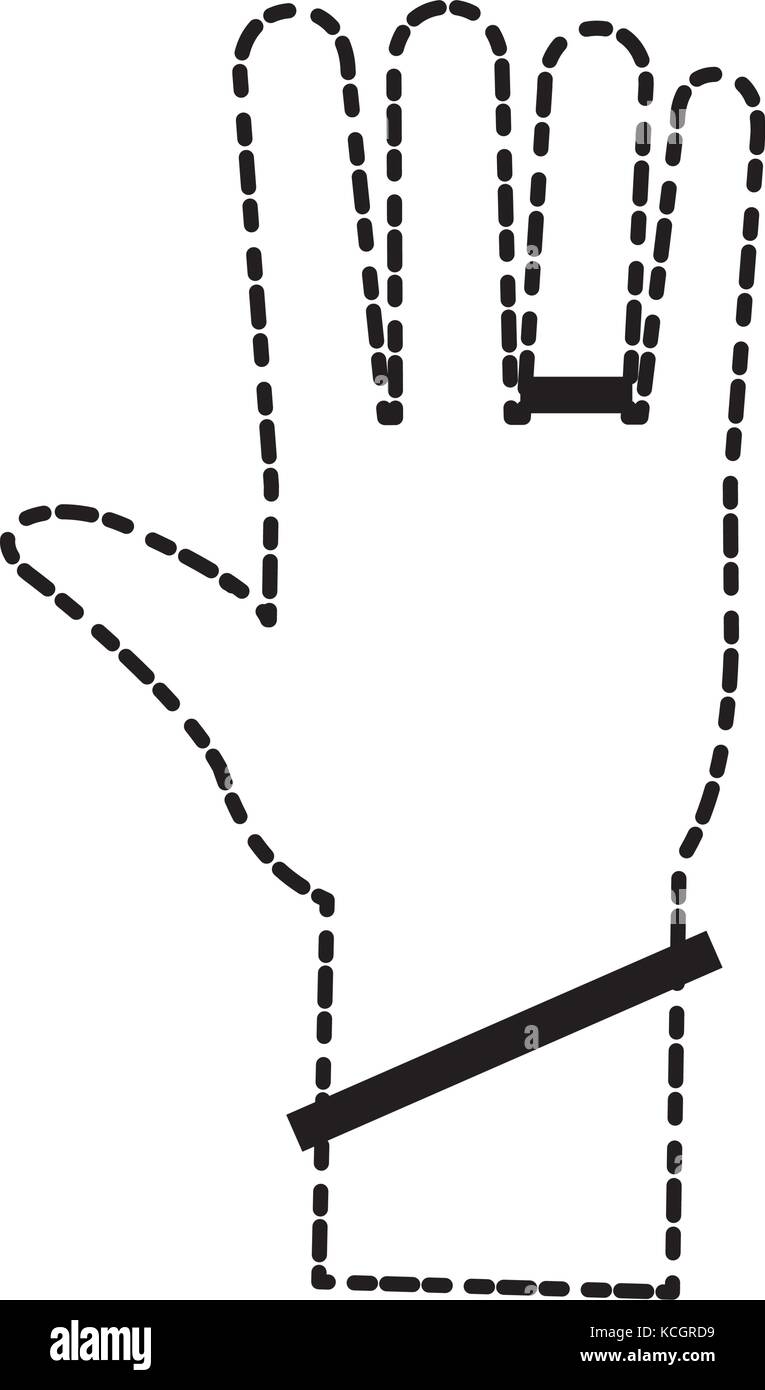 human hand icon over white background vector illustration Stock Vector ...