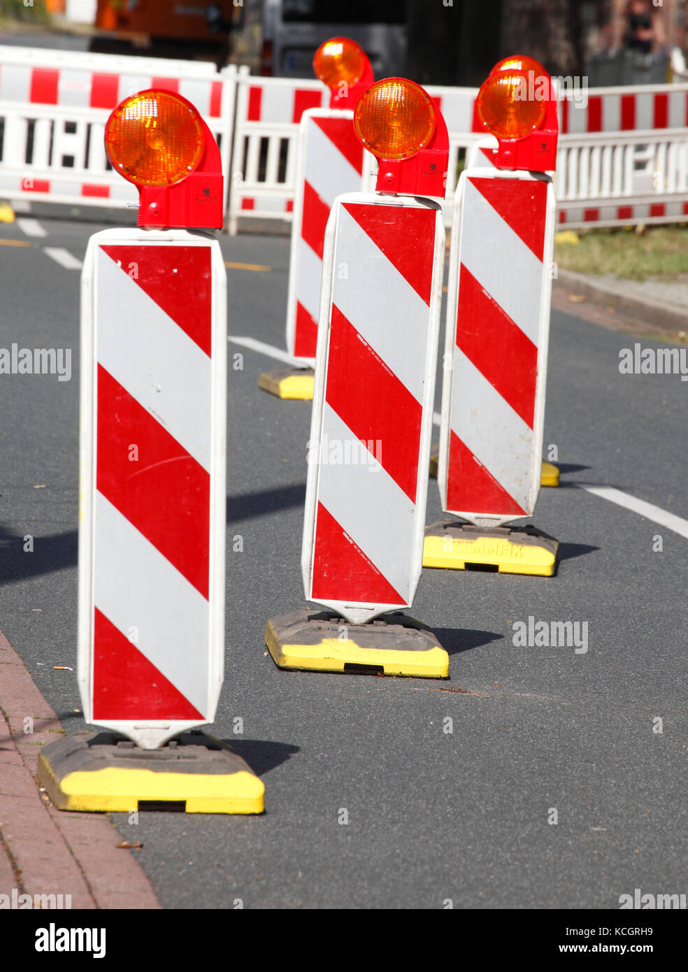Construction site barrier Stock Photo - Alamy