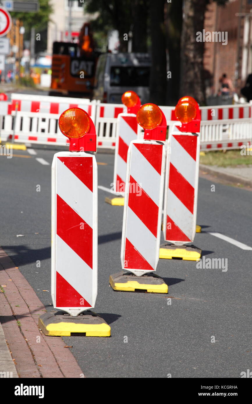 Construction site barrier Stock Photo - Alamy
