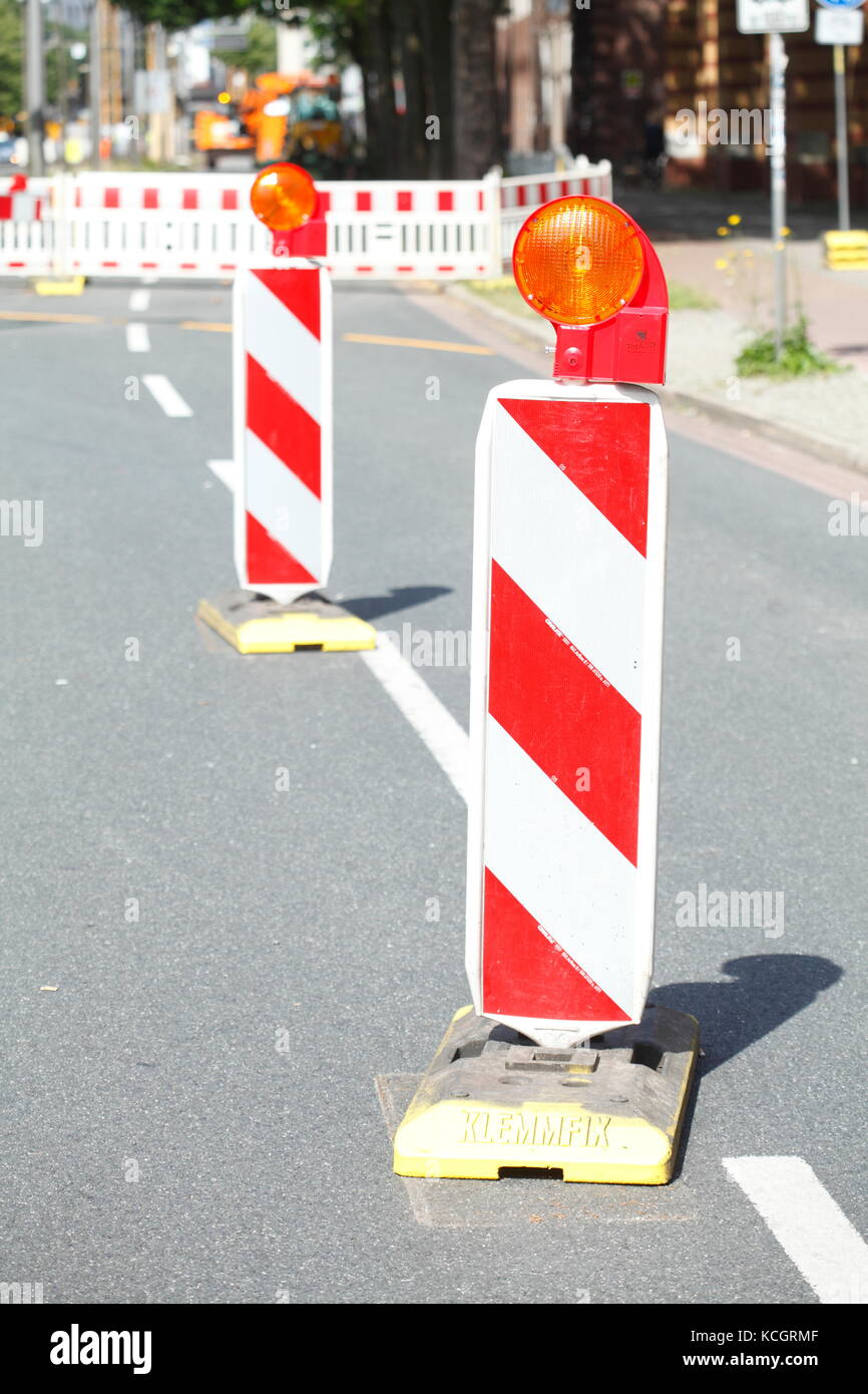 Construction site barrier Stock Photo - Alamy
