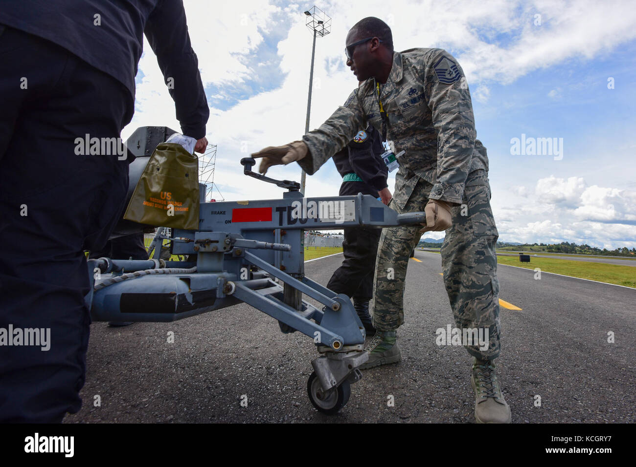 U.S. Air Force Master Sgt. Reginald Dinkins, the production supervisor ...