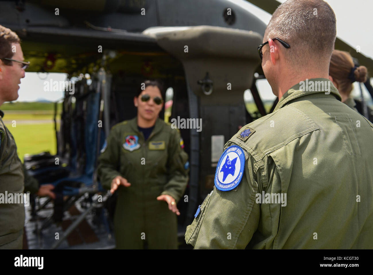 Colombian Air Force Capt. Maria Charry, a UH-60 Black Hawk helicopter ...