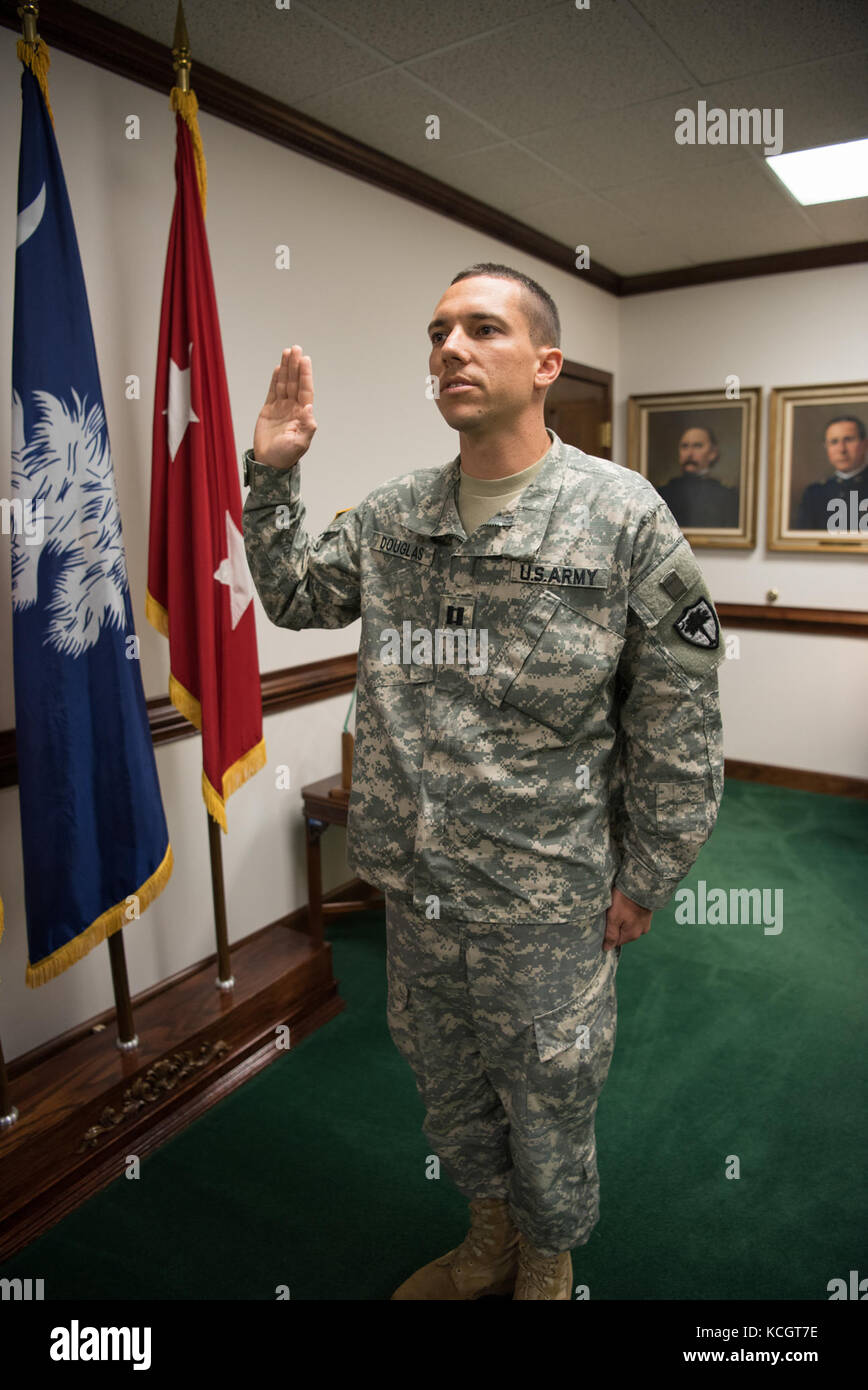 U.S. Army 1st Lt. Joseph Douglas, a chaplain with the 178th Engineer ...