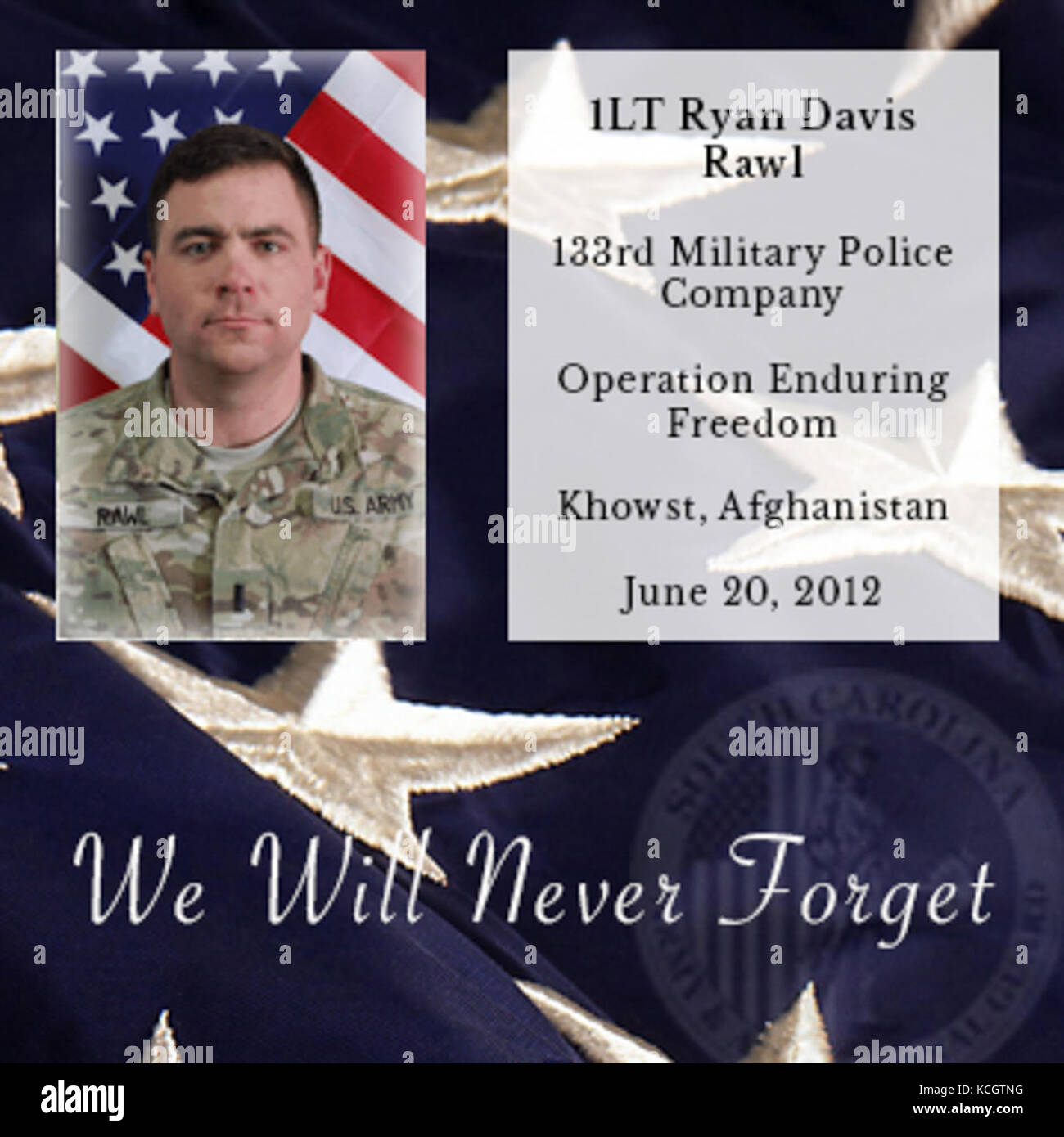 U.S. Army 1st Lt. Ryan Davis Rawl, 30, of Lexington, South Carolina ...