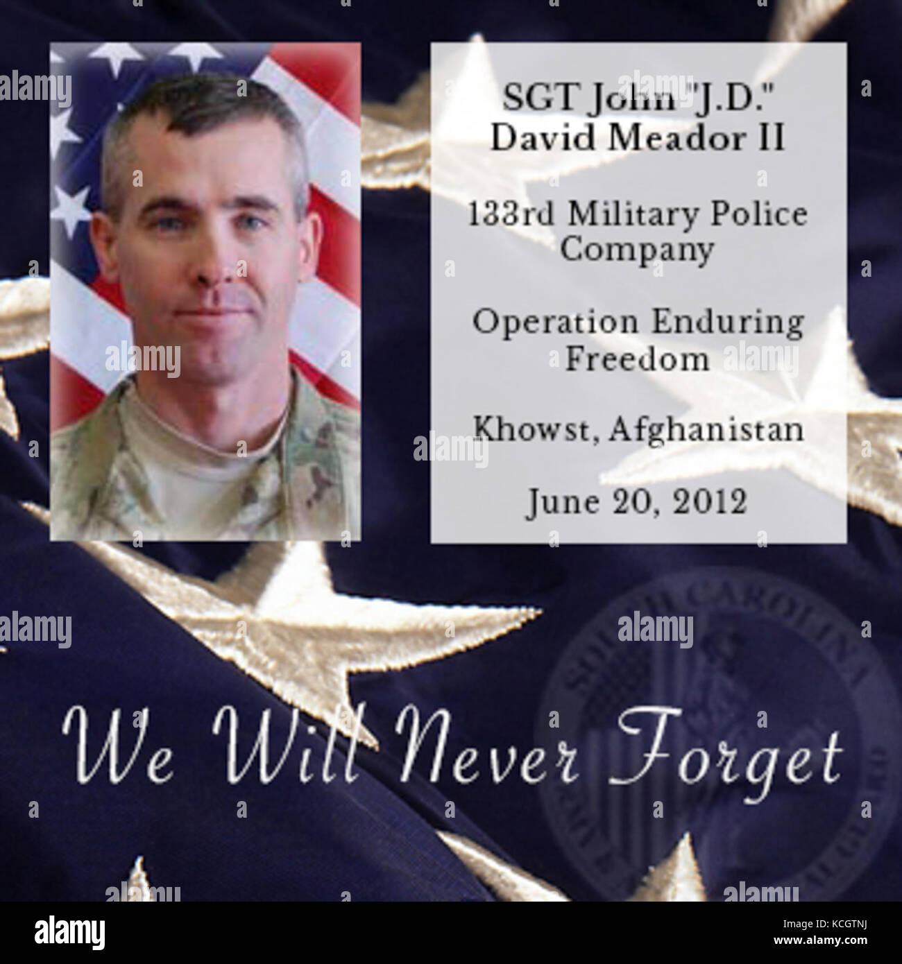 U.S. Army Sgt. John "J.D." David Meador II, 36, of Lexington, South ...