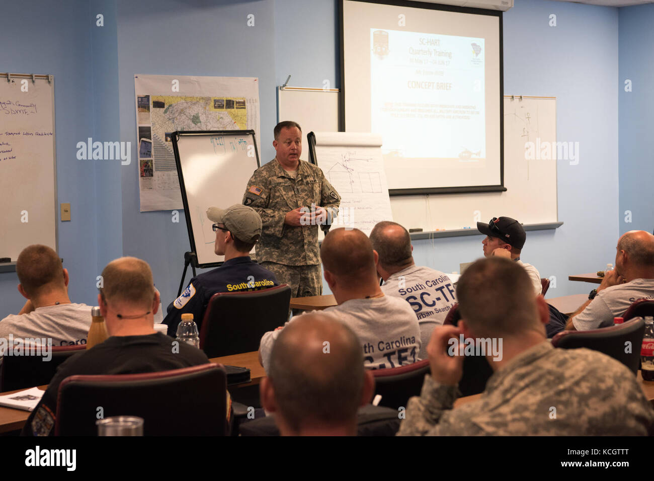 South Carolina National Guard Soldiers and fire department rescuers ...