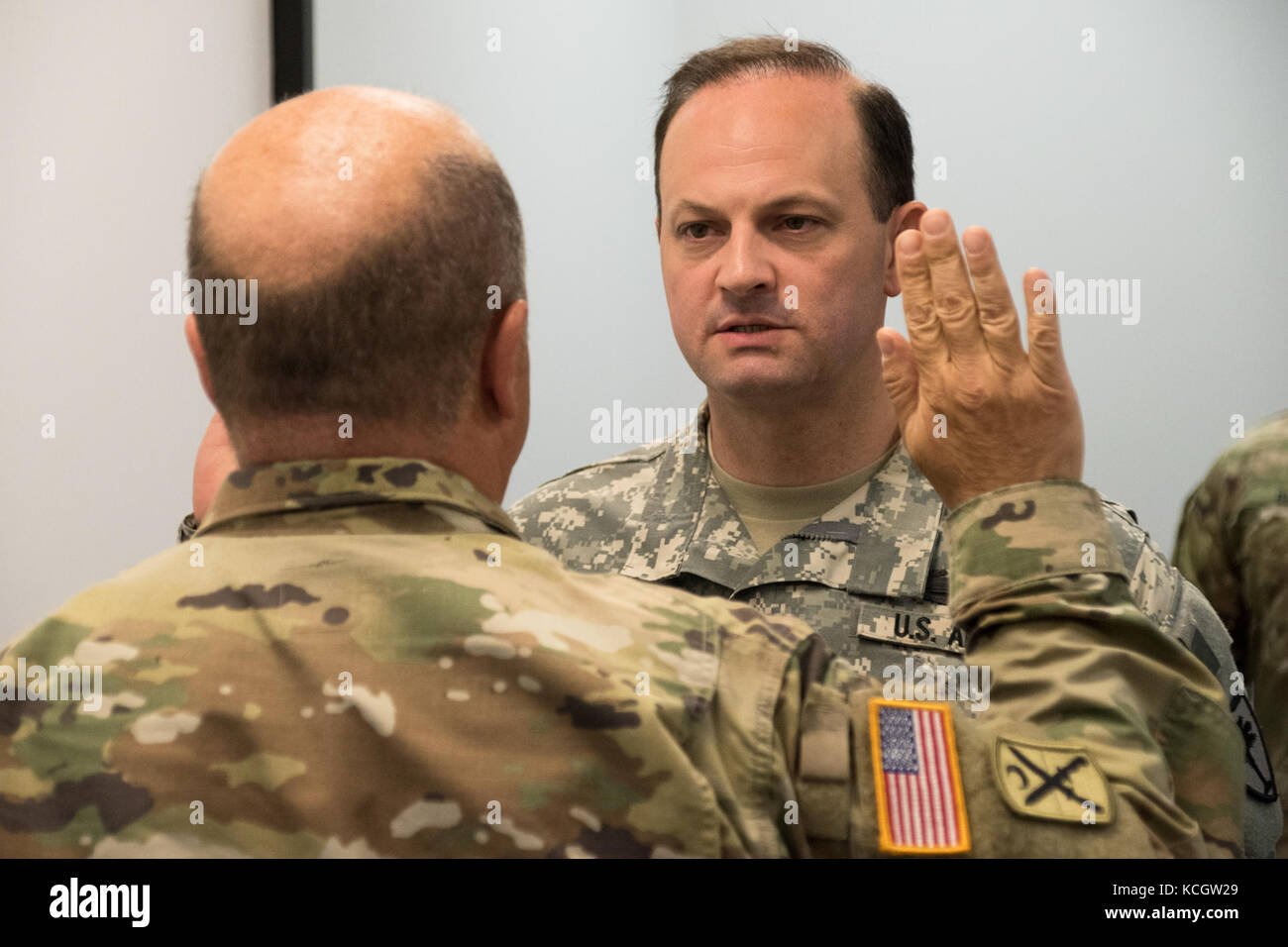 U.S. Army Lt. Col. Alan Wilson, deputy staff judge advocate, South ...