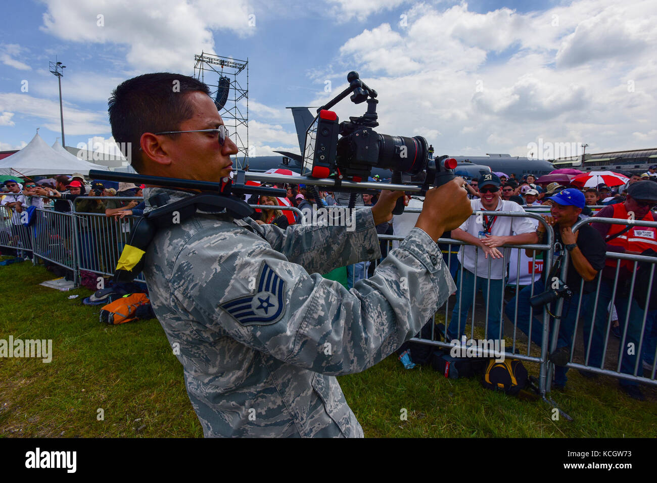 U.S. Air Force Staff Sgt. Danny Rangel, a broadcast journalist assigned ...