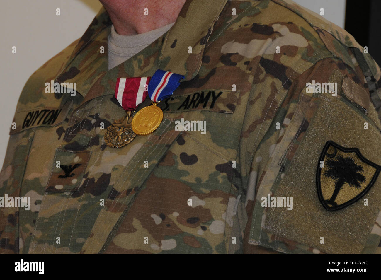 U.S. Army Col. David G. Guyton is honored on the day of his retirement ...