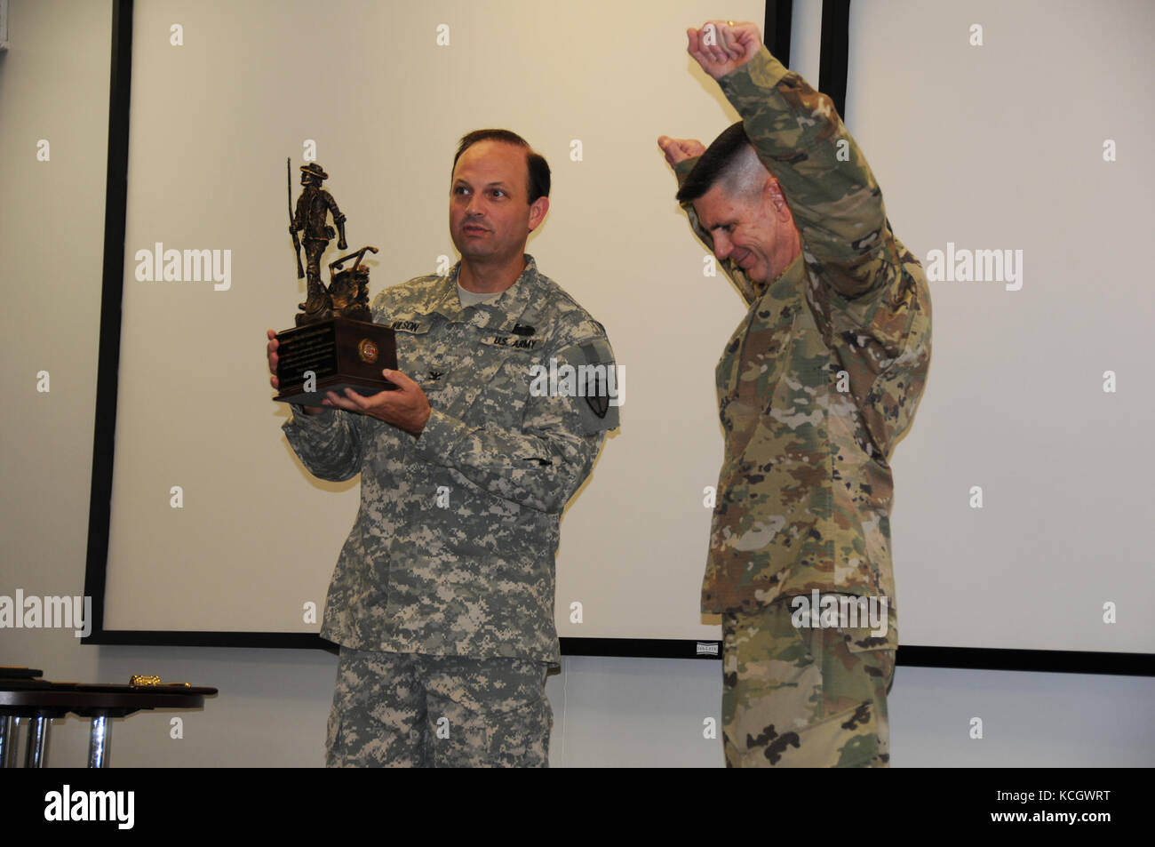 U.S. Army Col. David G. Guyton is honored on the day of his retirement ...