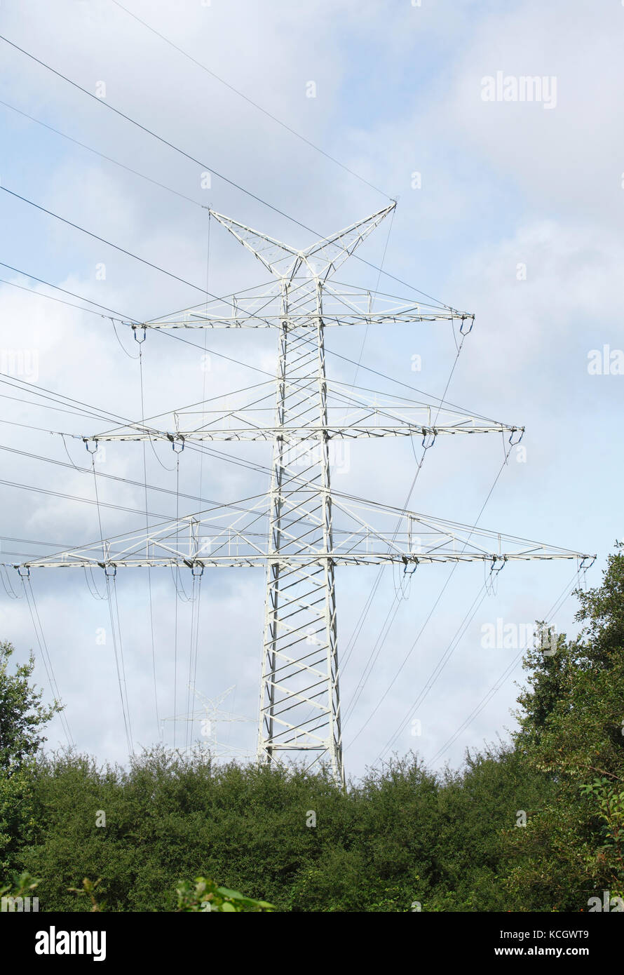Electricity pylon or tower, Power Line Stock Photo - Alamy