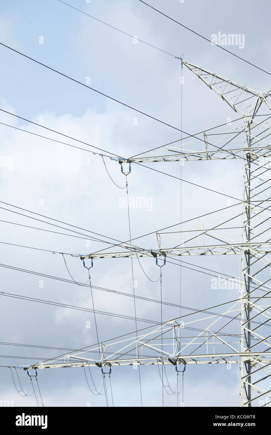 Electricity pylon or tower, Power Line Stock Photo - Alamy