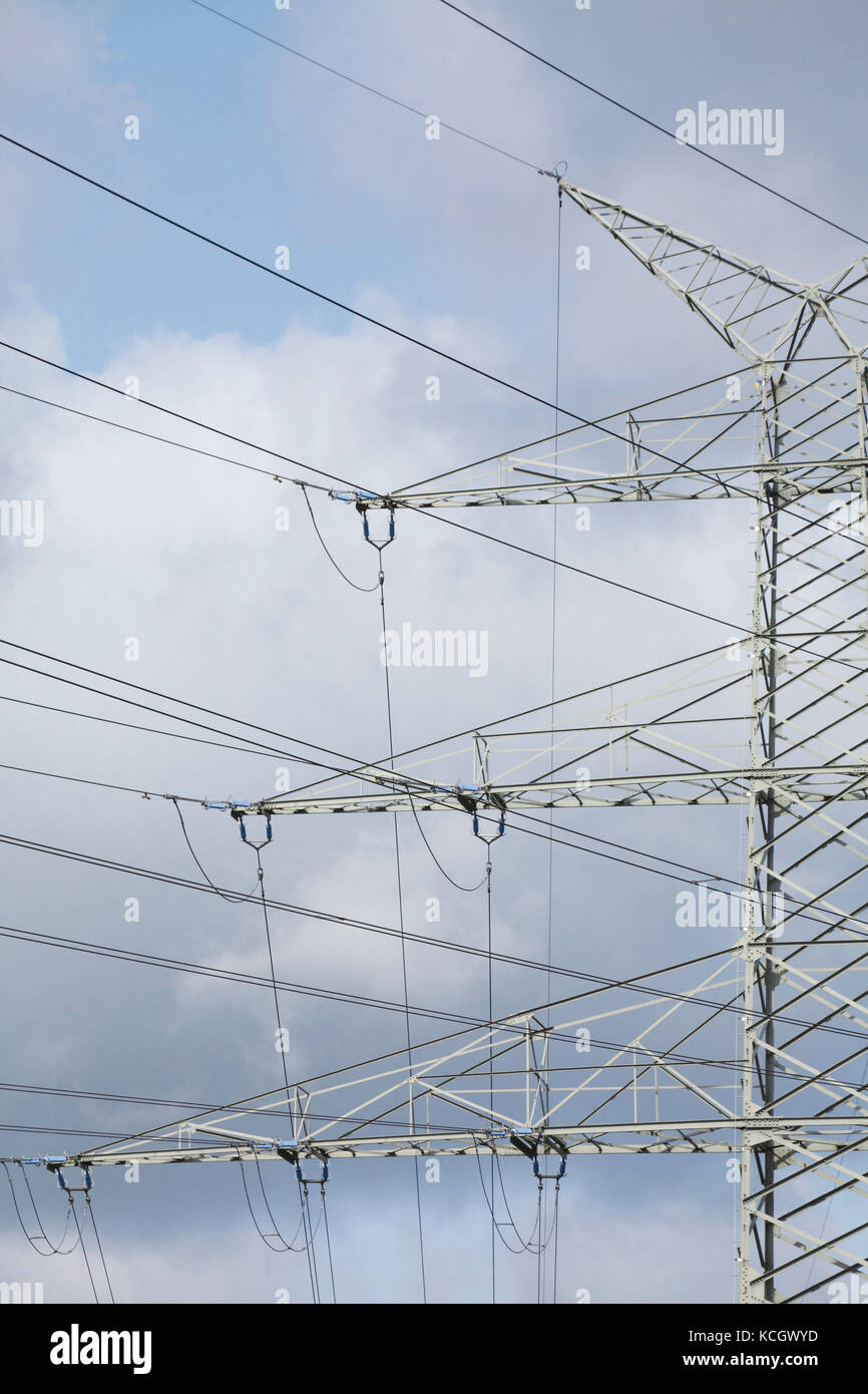 Electricity pylon or tower, Power Line Stock Photo - Alamy
