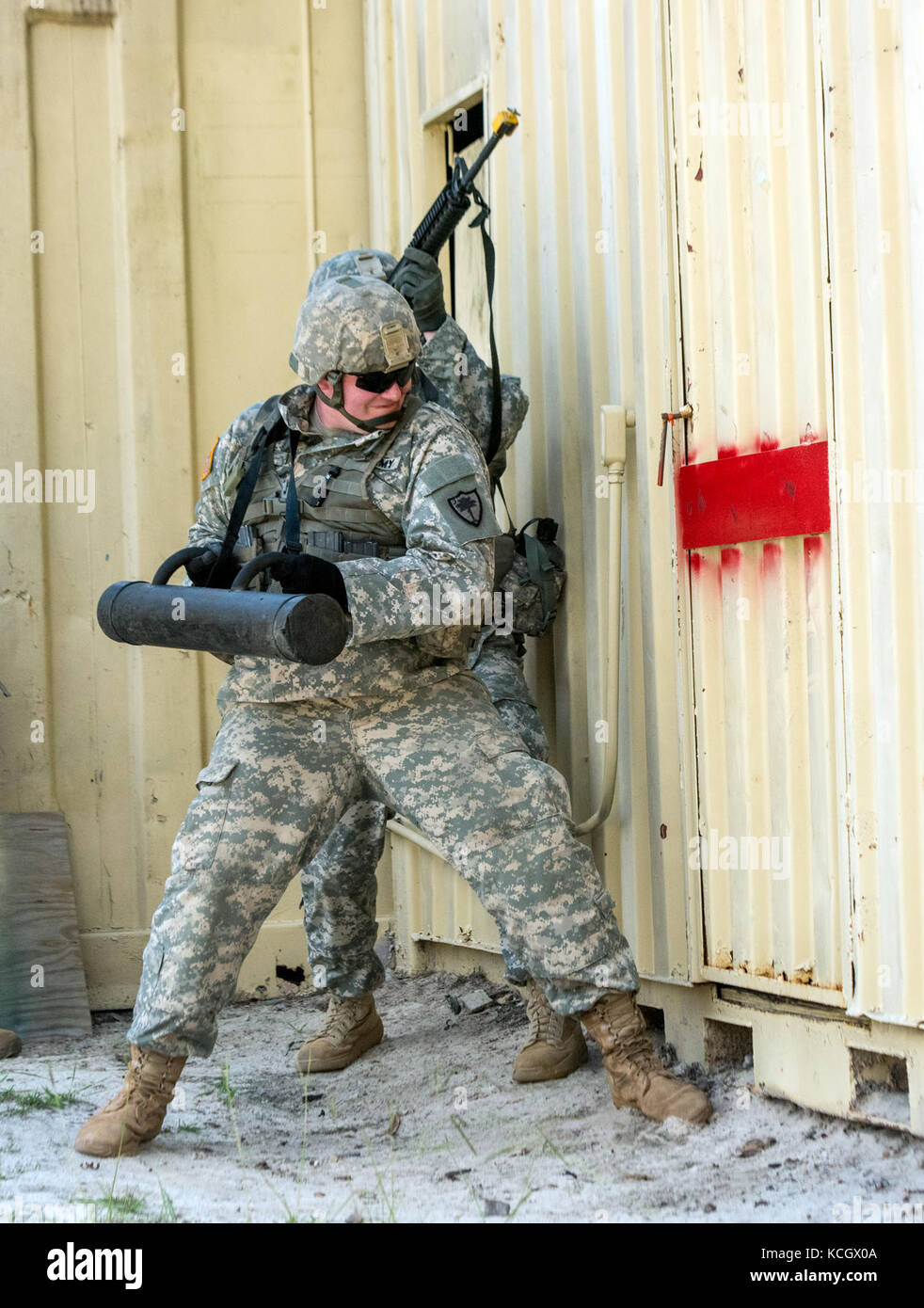 Soldiers conduct a forced entry during the third annual South Carolina ...