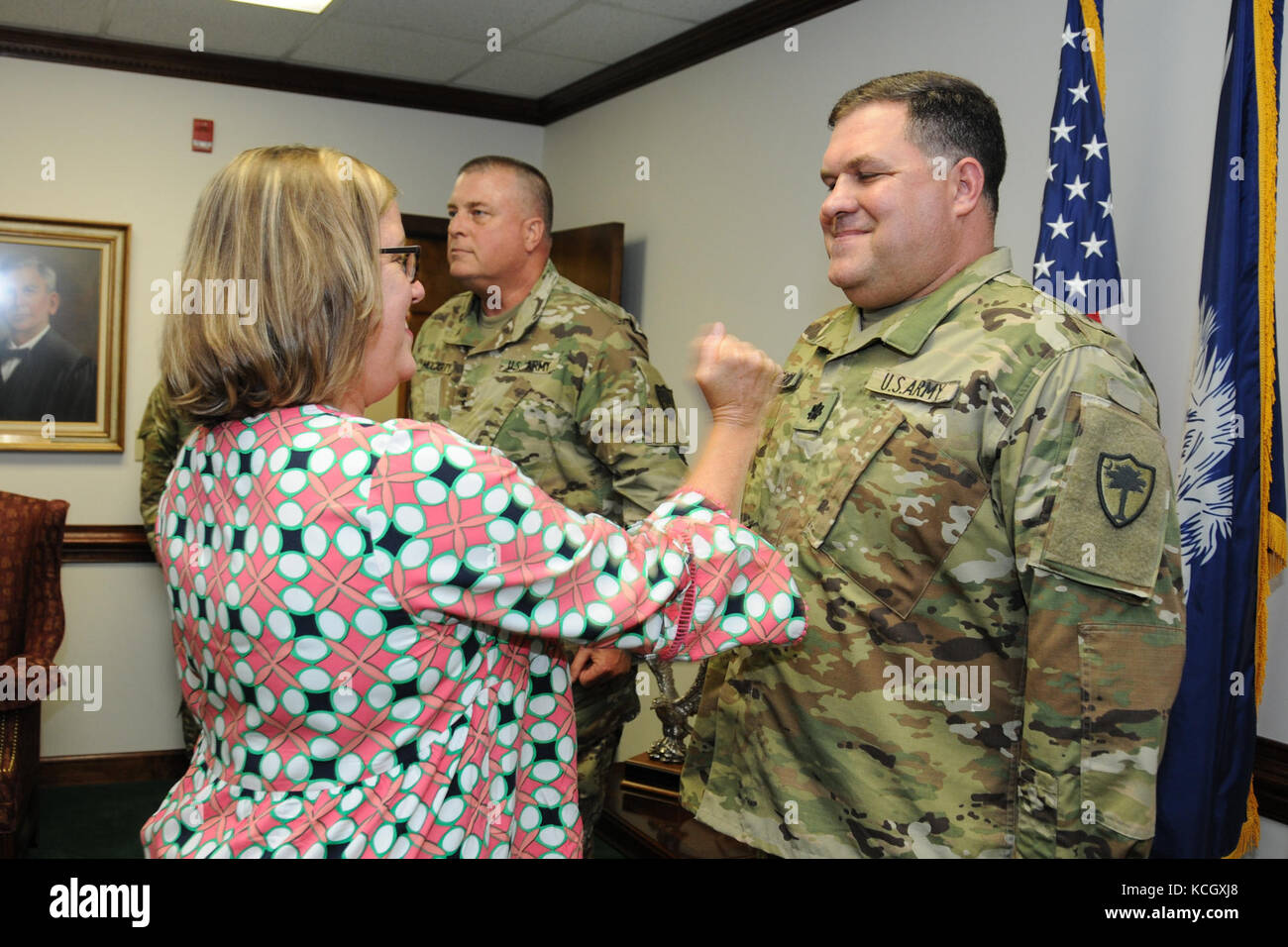 U.S. Army Maj. Jackie Gregory, South Carolina Army National Guard, is ...