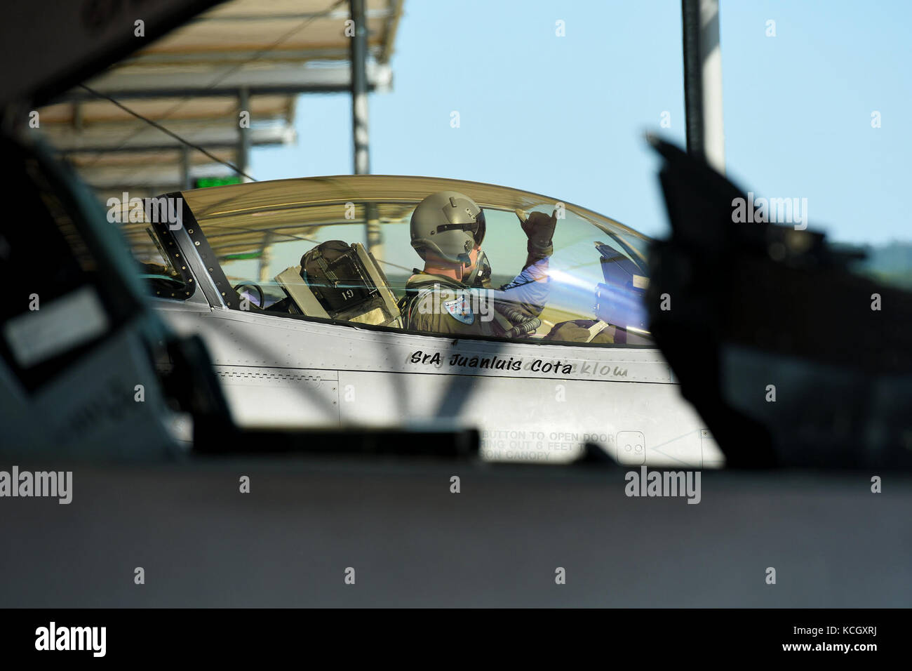 U.S. Air Force Maj. David Anderson, a fighter pilot with the 157th ...