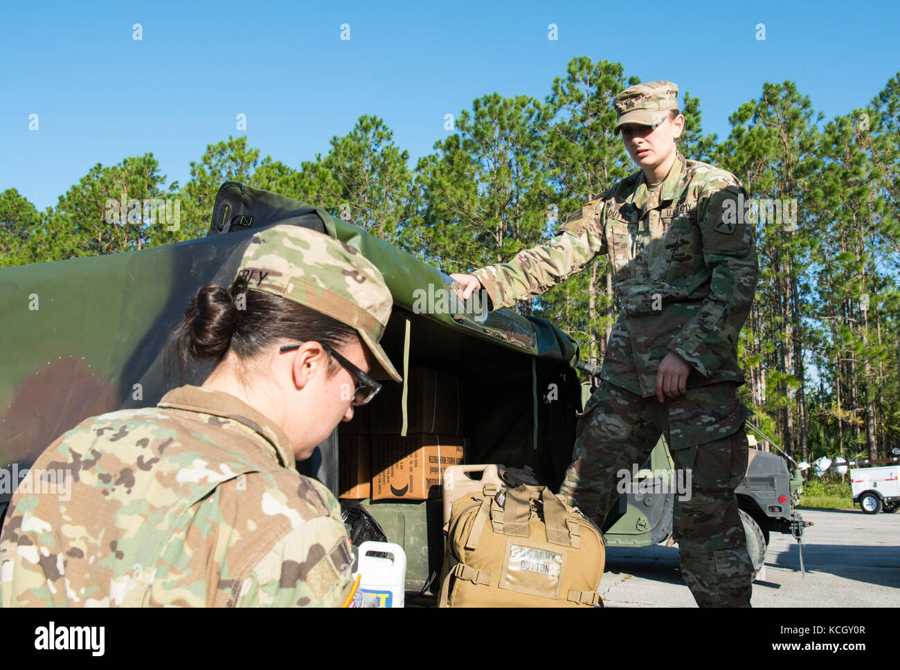 U.S Army Sgt. Rachel Dutton and Pvt. Diana Pelfrey, medics from the ...