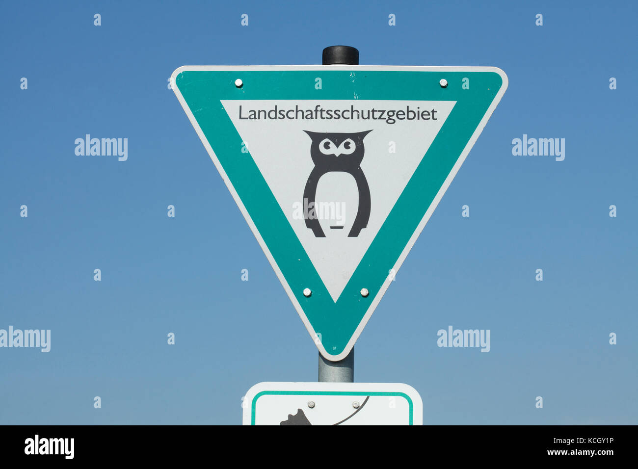 Sign Landscape protection area (Landschaftsschutzgebiet, in German ...