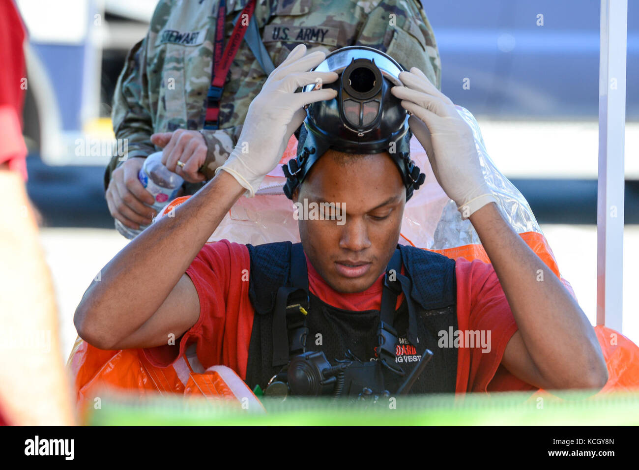 U.S. Soldiers and Airmen assigned to the 43rd Civil Support Team, South ...