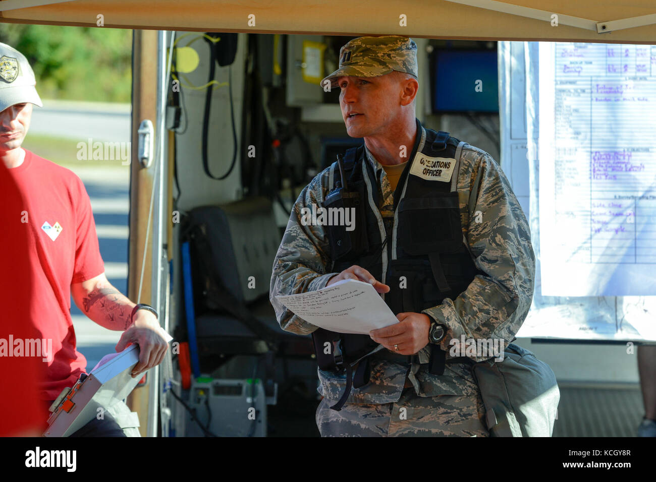U.S. Soldiers and Airmen assigned to the 43rd Civil Support Team, South ...