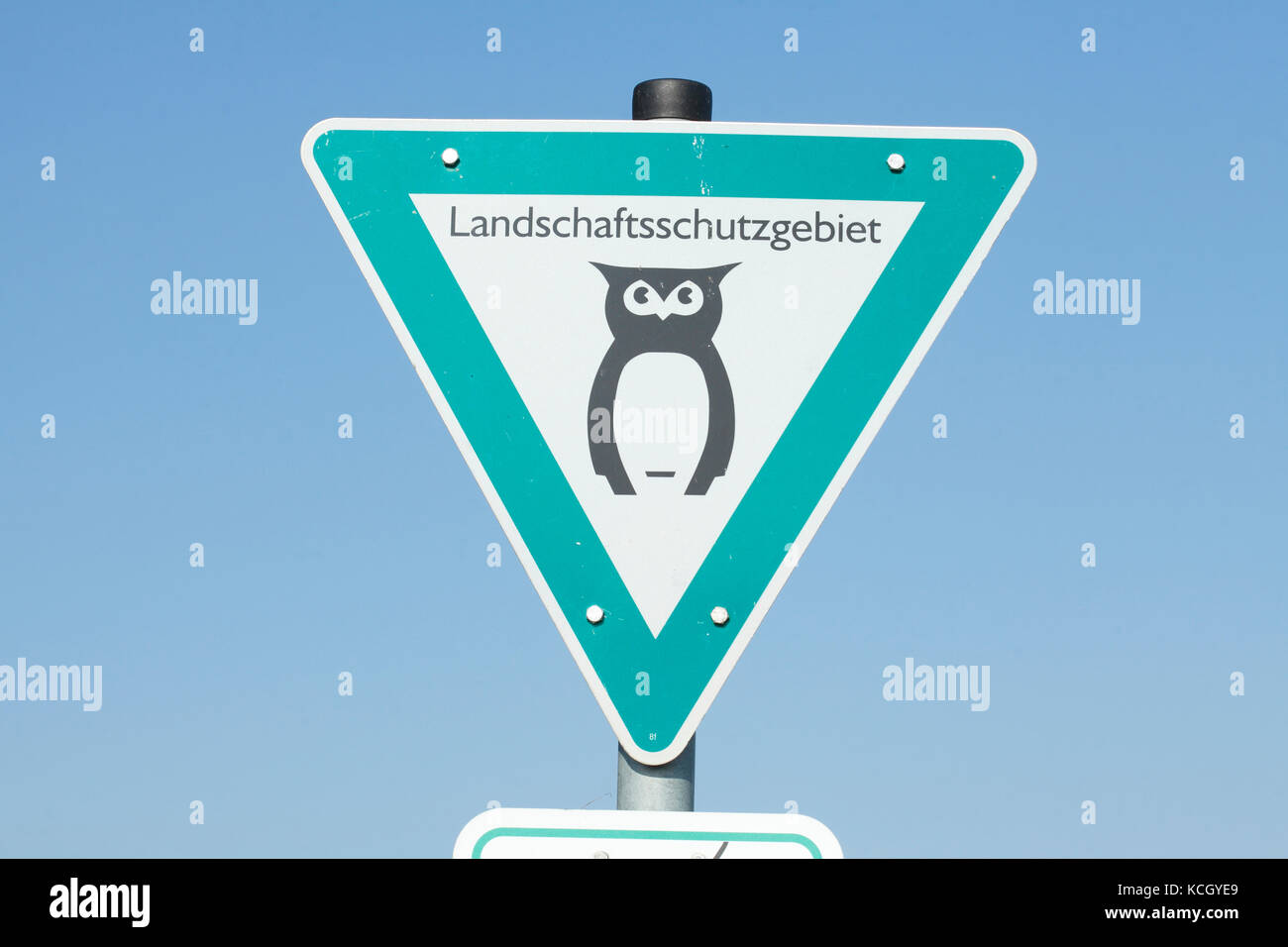 Sign Landscape protection area (Landschaftsschutzgebiet, in German ...