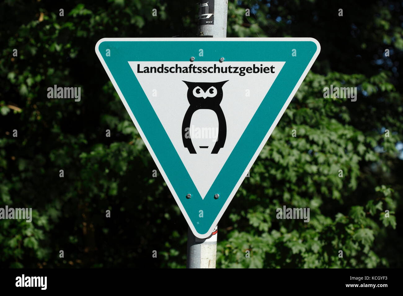 Sign Landscape protection area (Landschaftsschutzgebiet, in German ...