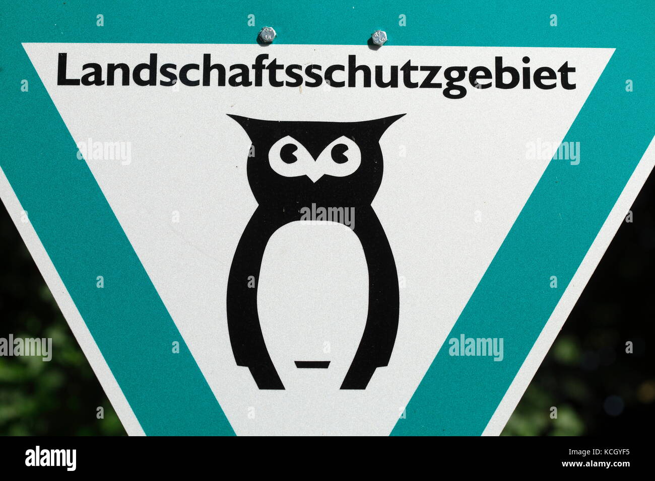 Sign Landscape protection area (Landschaftsschutzgebiet, in German ...